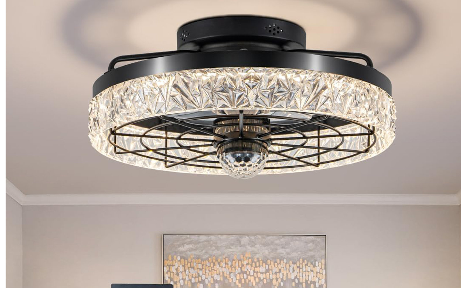 House of Hampton® Disco Ceiling Fans With Lights,7 Color Disco Ball ...