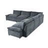 Latitude Run® Modular Deep Gray Sectional Sofa with Durable Polyester ...