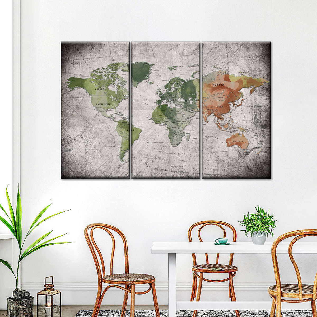 Breakwater Bay Educational World Map V Multi Piece Canvas Print ...