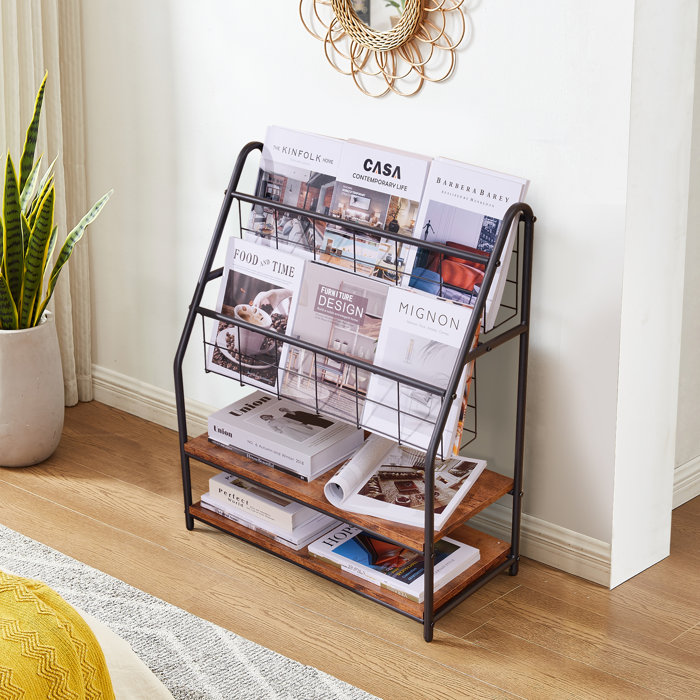 17 Stories Megyn Free Standing Magazine Rack | Wayfair