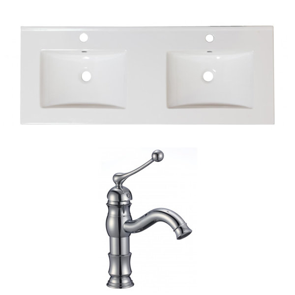 Plumbing N Parts Lavabo de salle de bain rectangulaire encastré en ...