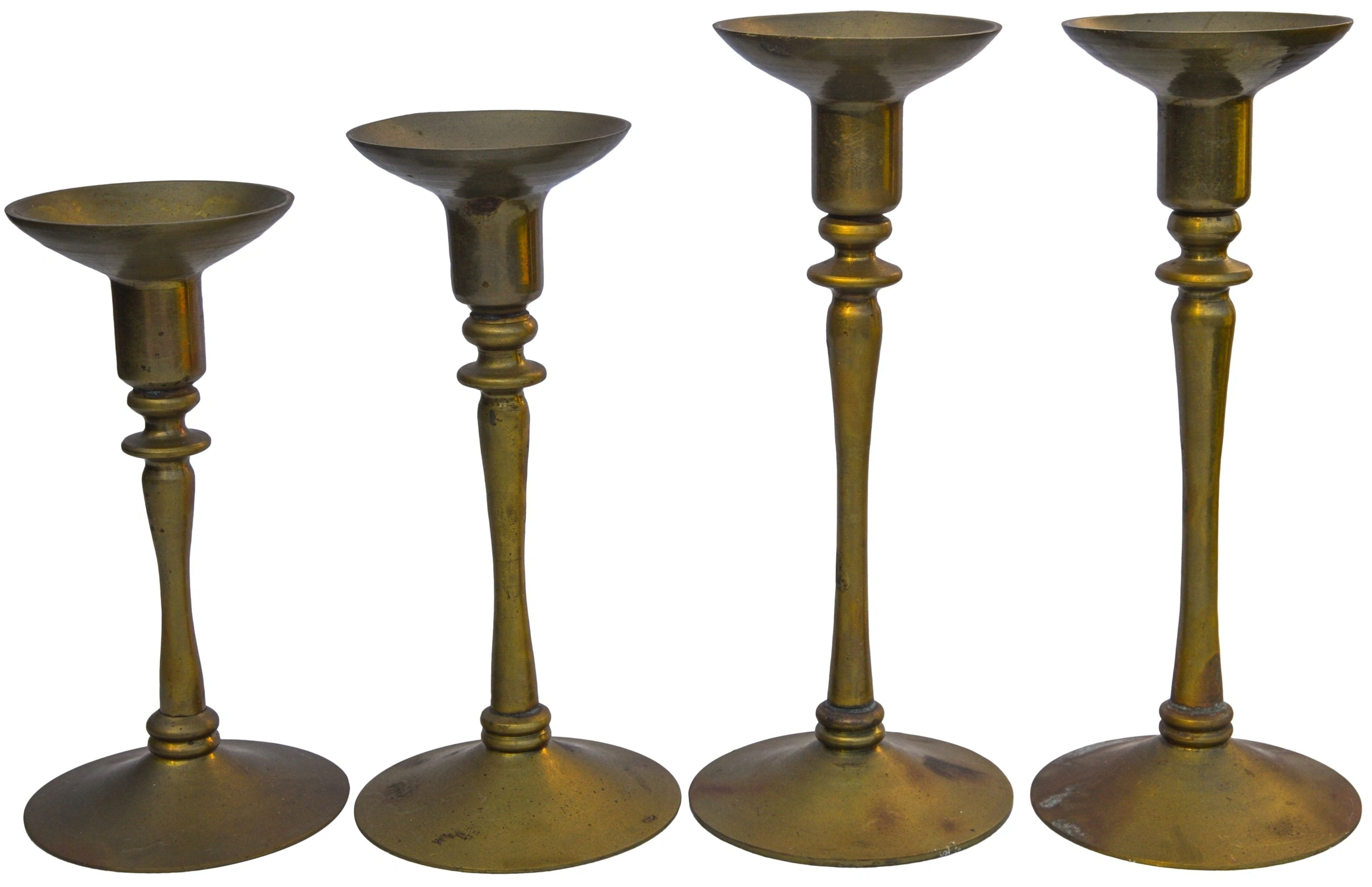 The Moroccan Room 4 Piece Brass Tabletop Candlestick Set | Wayfair