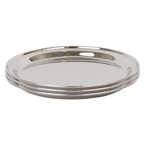 Argon Tableware Round Stainless Steel Serving Trays | Wayfair.co.uk