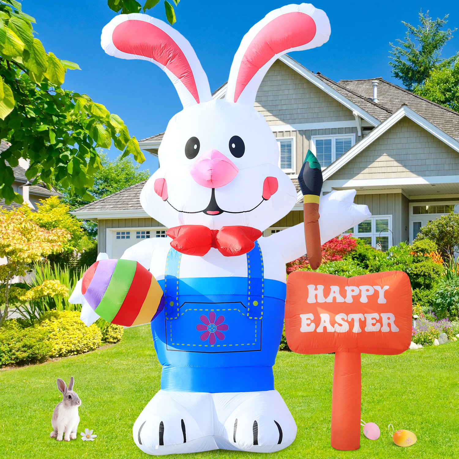 The Holiday Aisle® Huge 12ft Tall Easter Inflatable Decoration Standing ...
