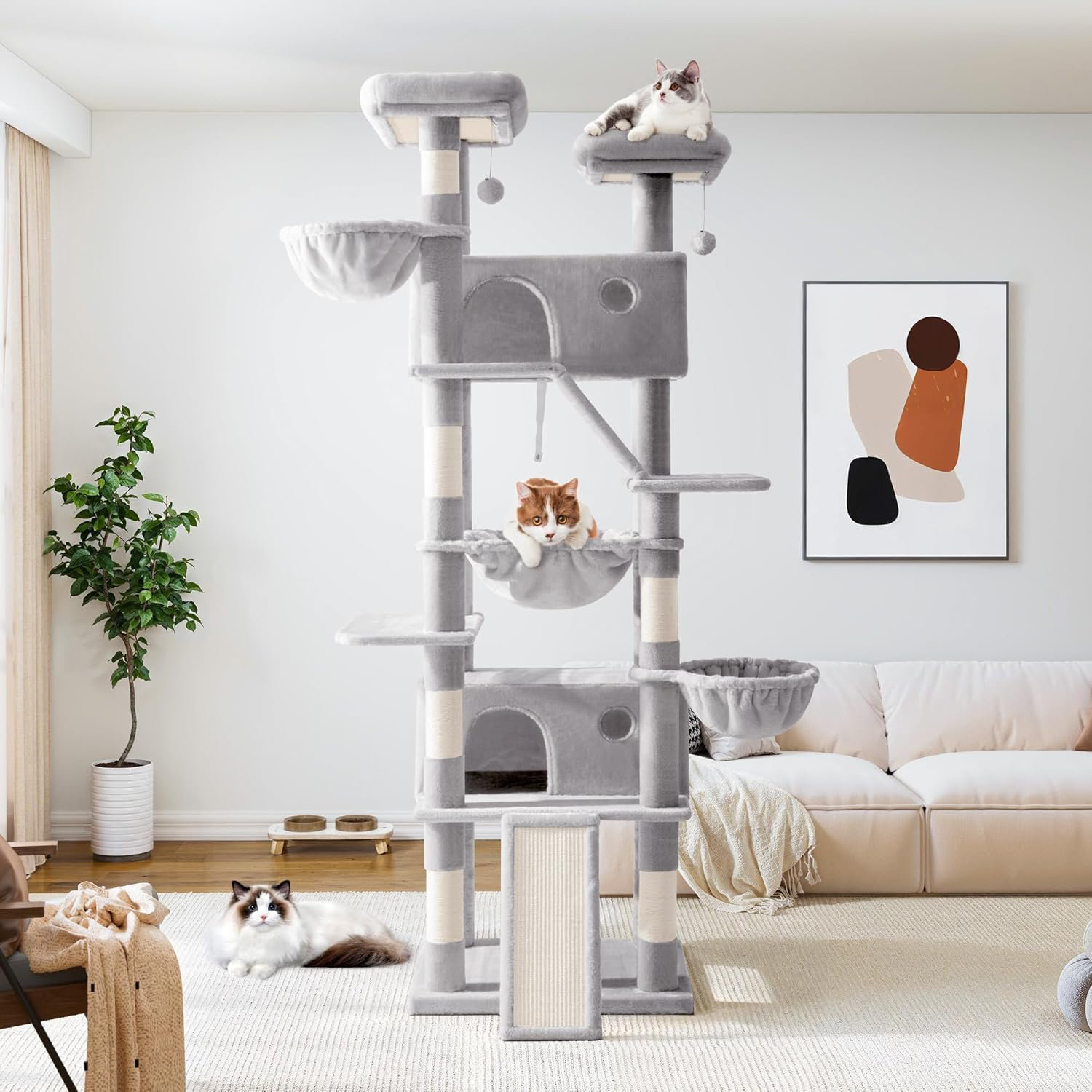 G & R PLUMBING ENTERPRISES, INC. 81 Inches Tall Cat Tree/Multi-Level ...