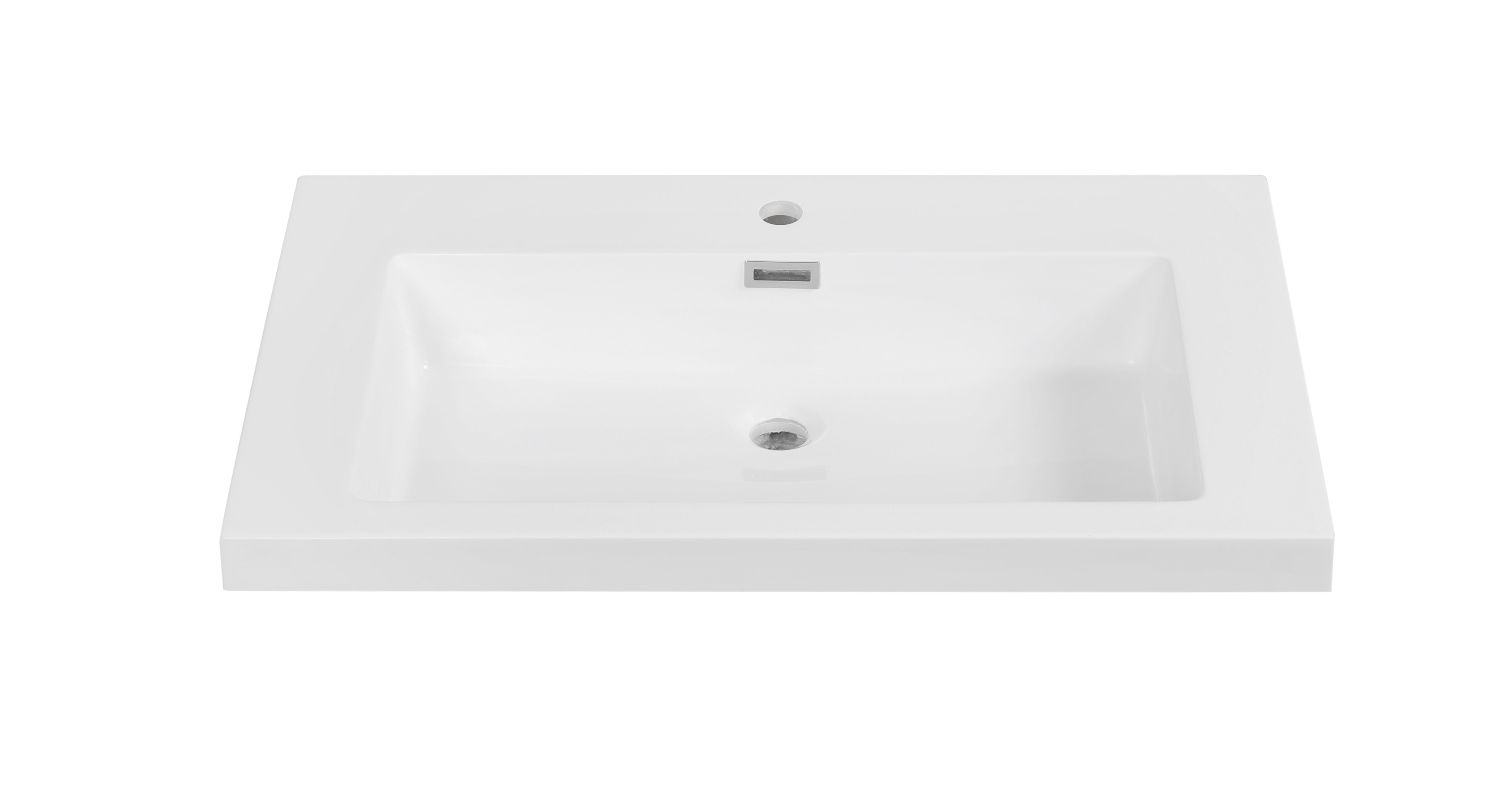 Streamline Bath 31.5" Solid Surface Resin Streamline Vanity Top ...