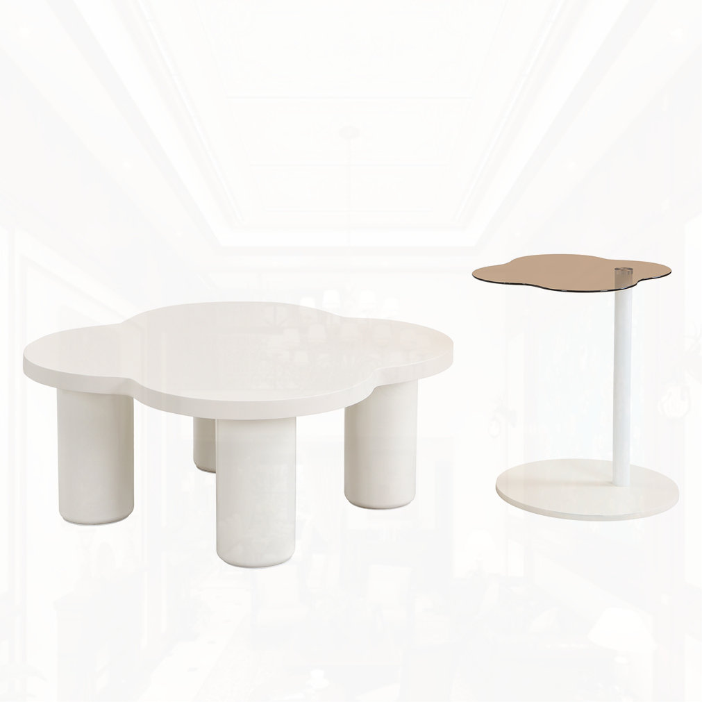 George Oliver Irregular Shape Coffee Table Set of 2 | Wayfair