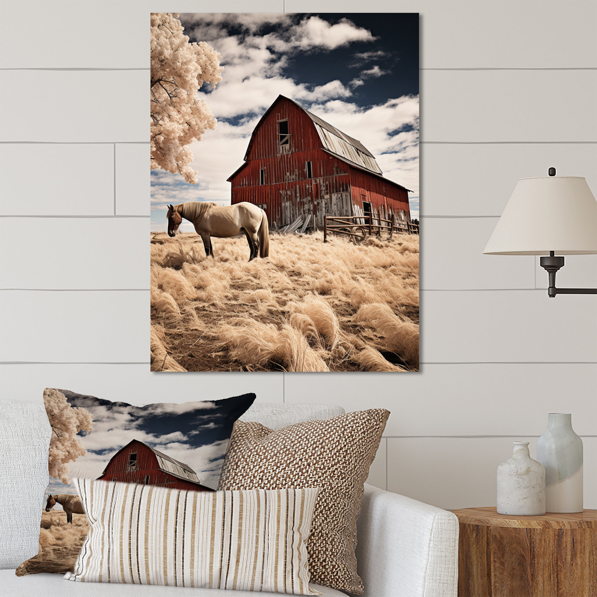 Millwood Pines Horse Barnyard Harmony - Animals Metal Art Print | Wayfair