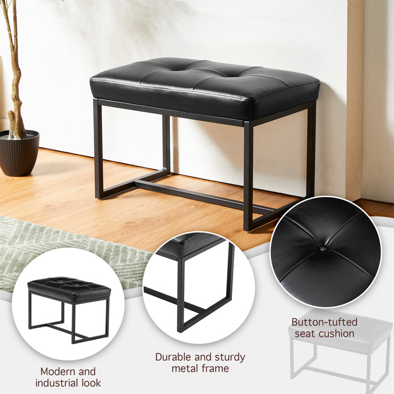 Wade Logan® Buren Iron Accent Stool & Reviews | Wayfair