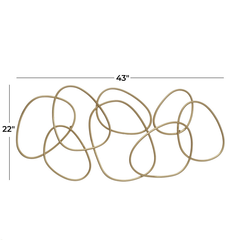 Etta Avenue™ Metal Interlocking Rings Abstract Home Wall Decor ...