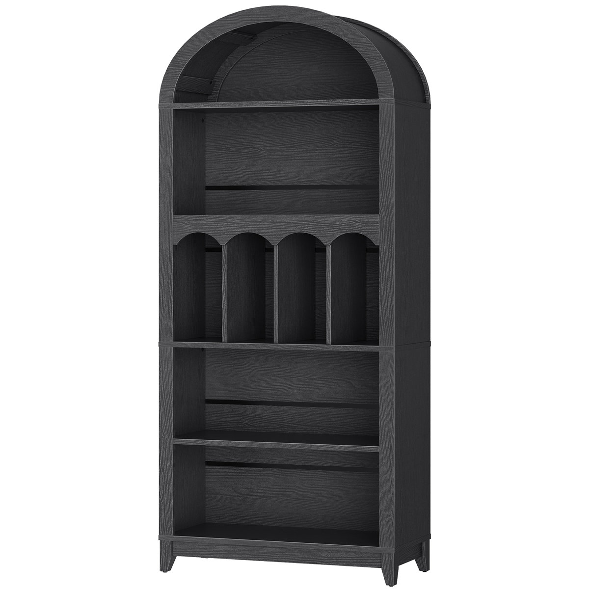 Lark Manor™ 70.9"H 5-Tier Arch Bookcase Storage Arched Bookshelf ...