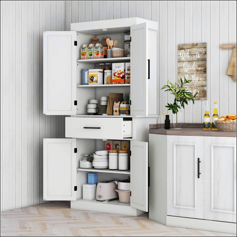 Gracie Oaks 72" Tall Kitchen Pantry Storage Cabinet | Wayfair