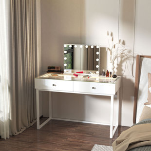 Glass Top Dressing Tables You'll Love | Wayfair.co.uk