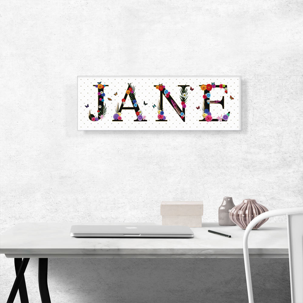 ARTCANVAS JANE Girls Name Room Decor Canvas Art Print - Wayfair Canada