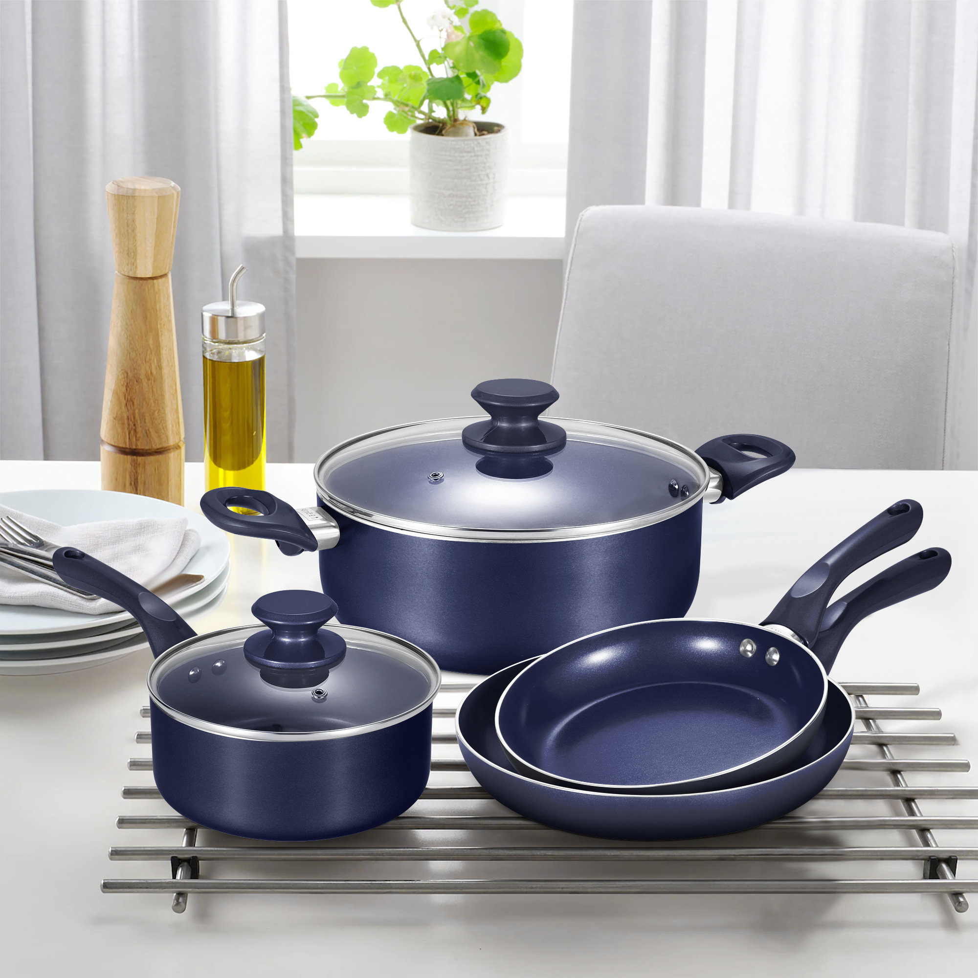 Kutime 6 Piece Aluminum Non Stick Cookware Set & Reviews - Wayfair Canada
