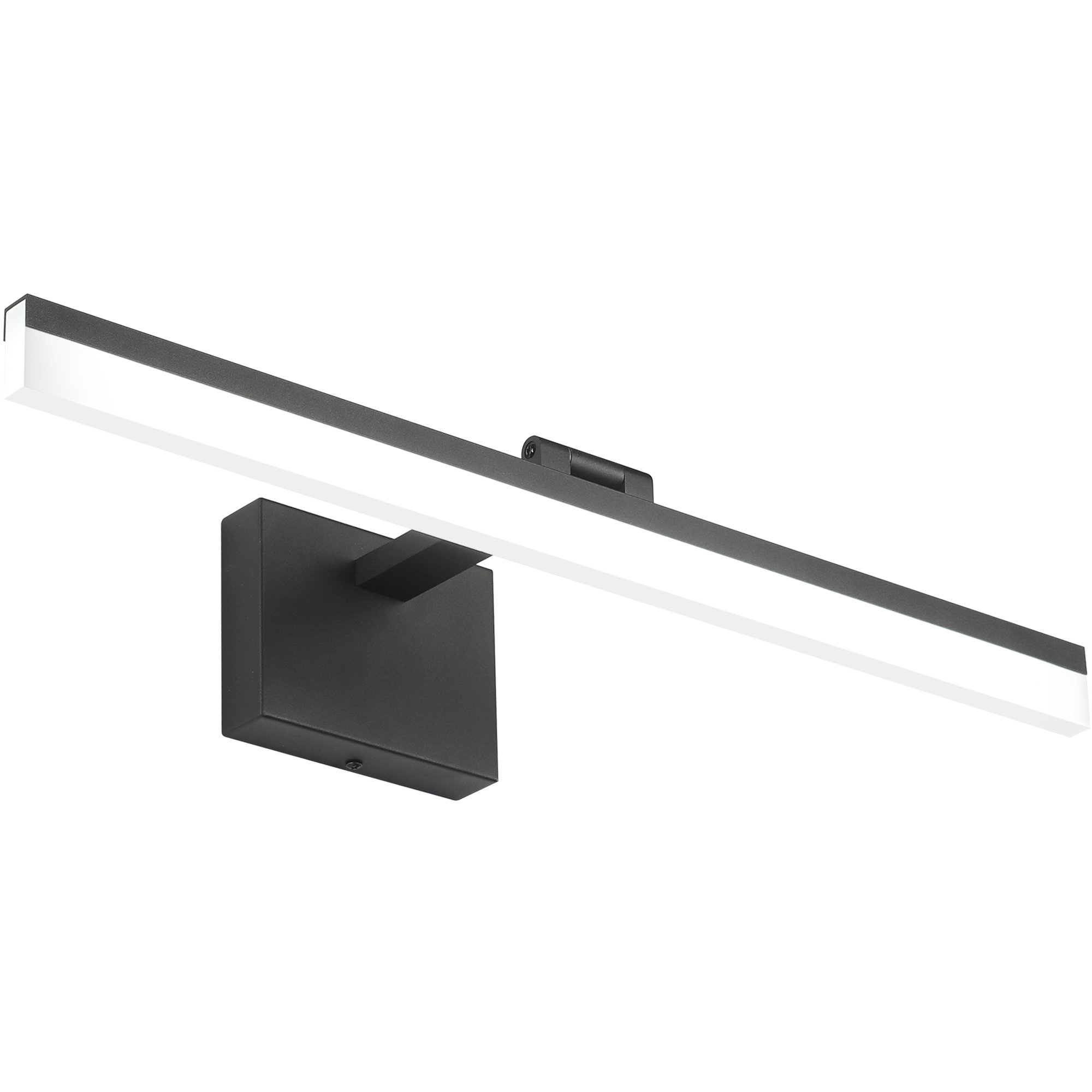 Solfart 24 Inch LED Black Bathroom Vanity Lights Over Mirror Vanity ...