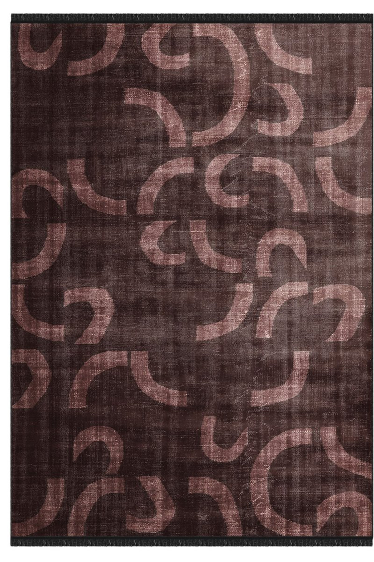 Rugpera Asia Brown Color Geometric Design Carpet Machine Woven ...