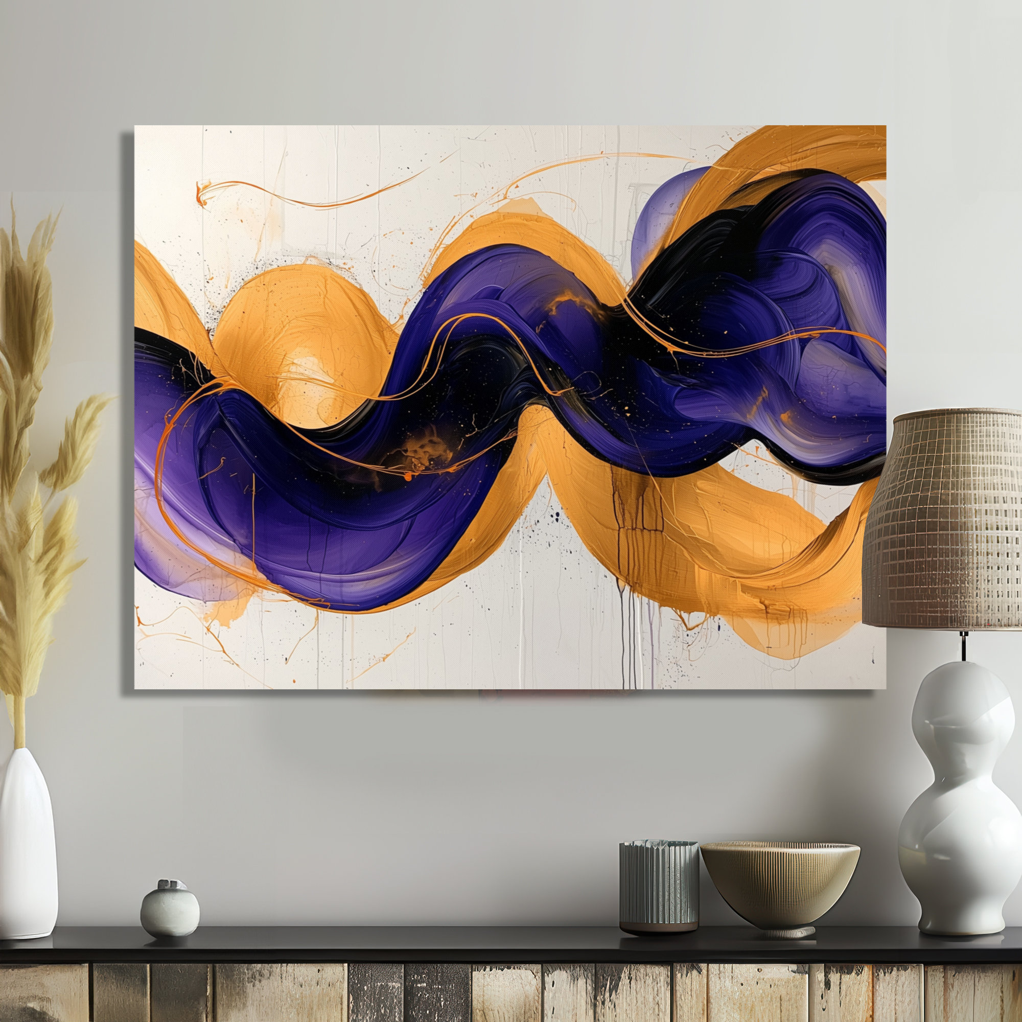 Wrought Studio™ Nyisha - Abstract Large Wall Art | Wayfair