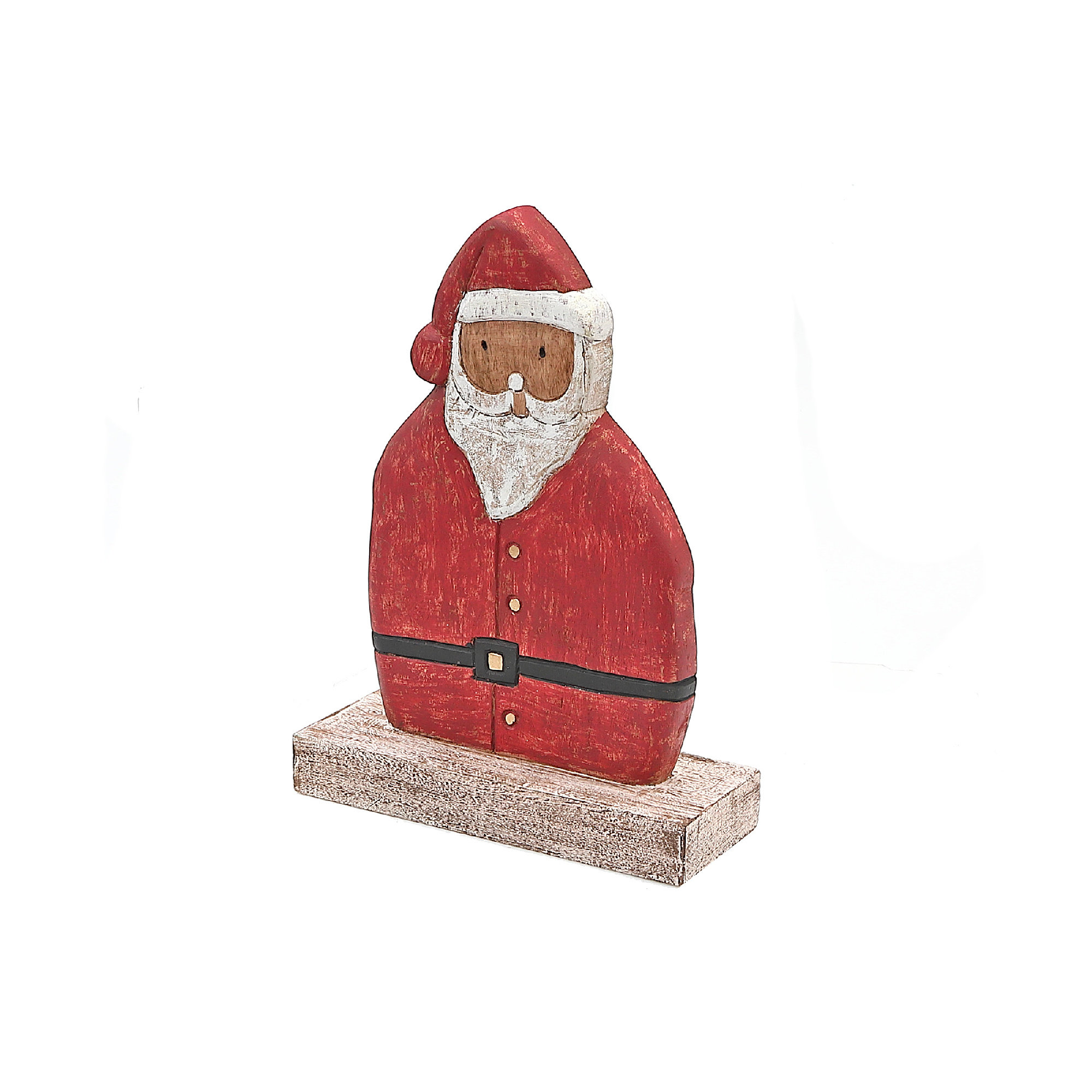 iH casadécor Christmas Mango Wood Santa On Base - Wayfair Canada