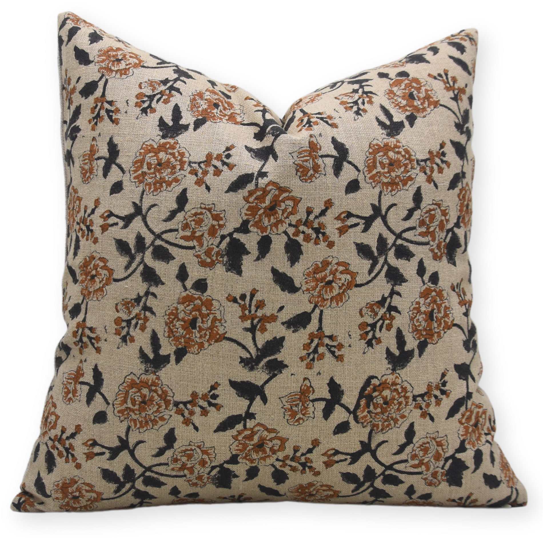Fabdivine FABRITUAL Block Print Thick Linen Throw Pillow Covers ...