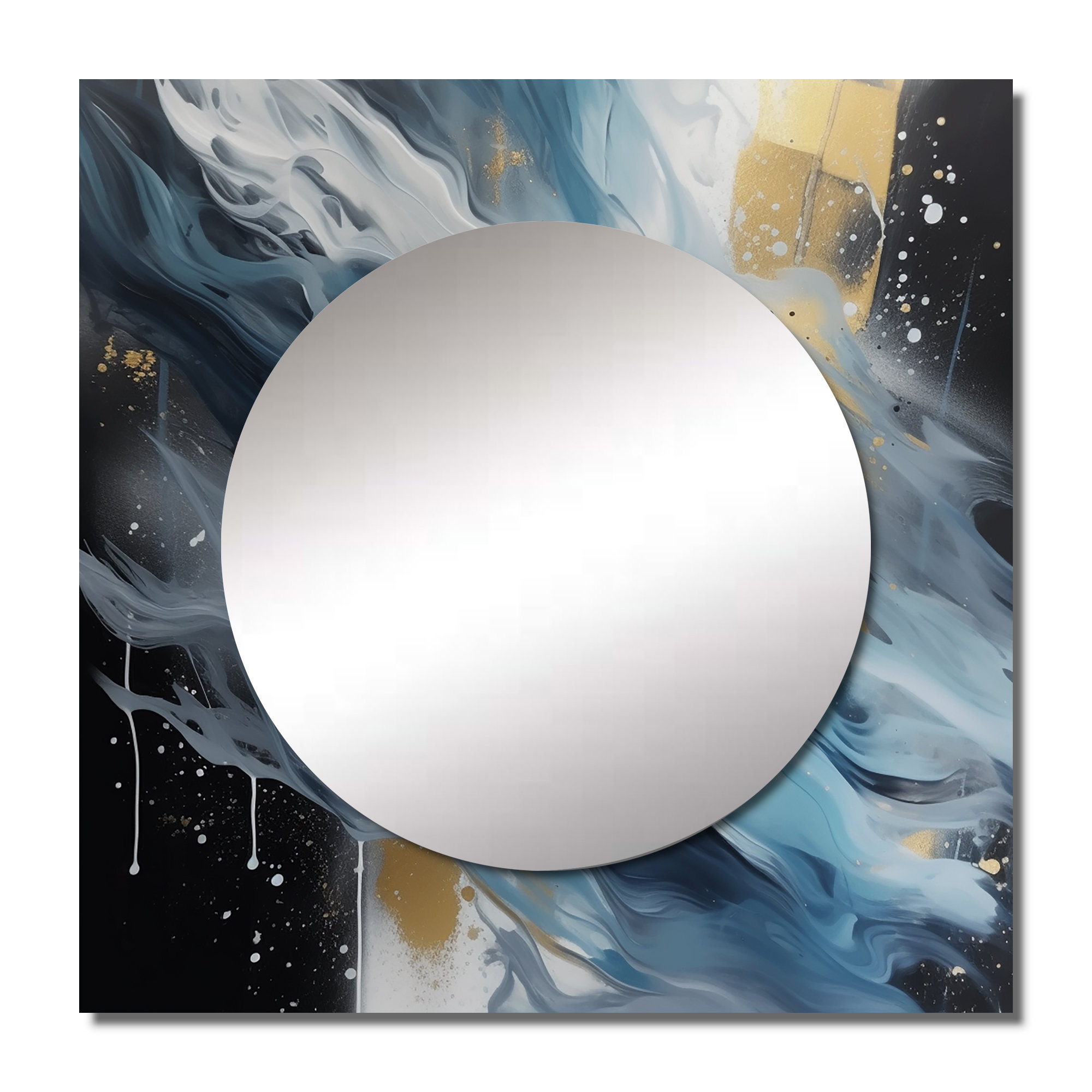 East Urban Home Anvi - Abstract Large Square Mirror For Wall Art Decor ...