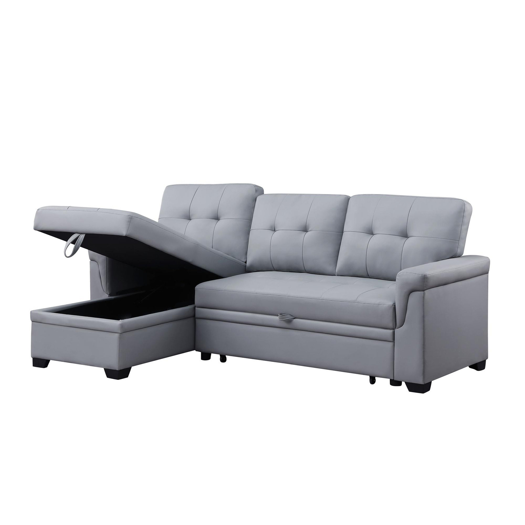 George Oliver Modern Reversible Sleeper Sectional Sofa - Wayfair Canada