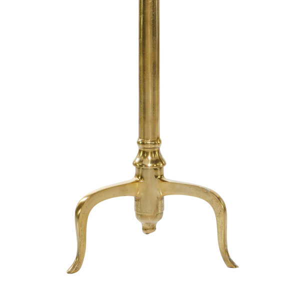 Willa Arlo™ Interiors Marble Side End Accent Table with Gold Inlay and ...