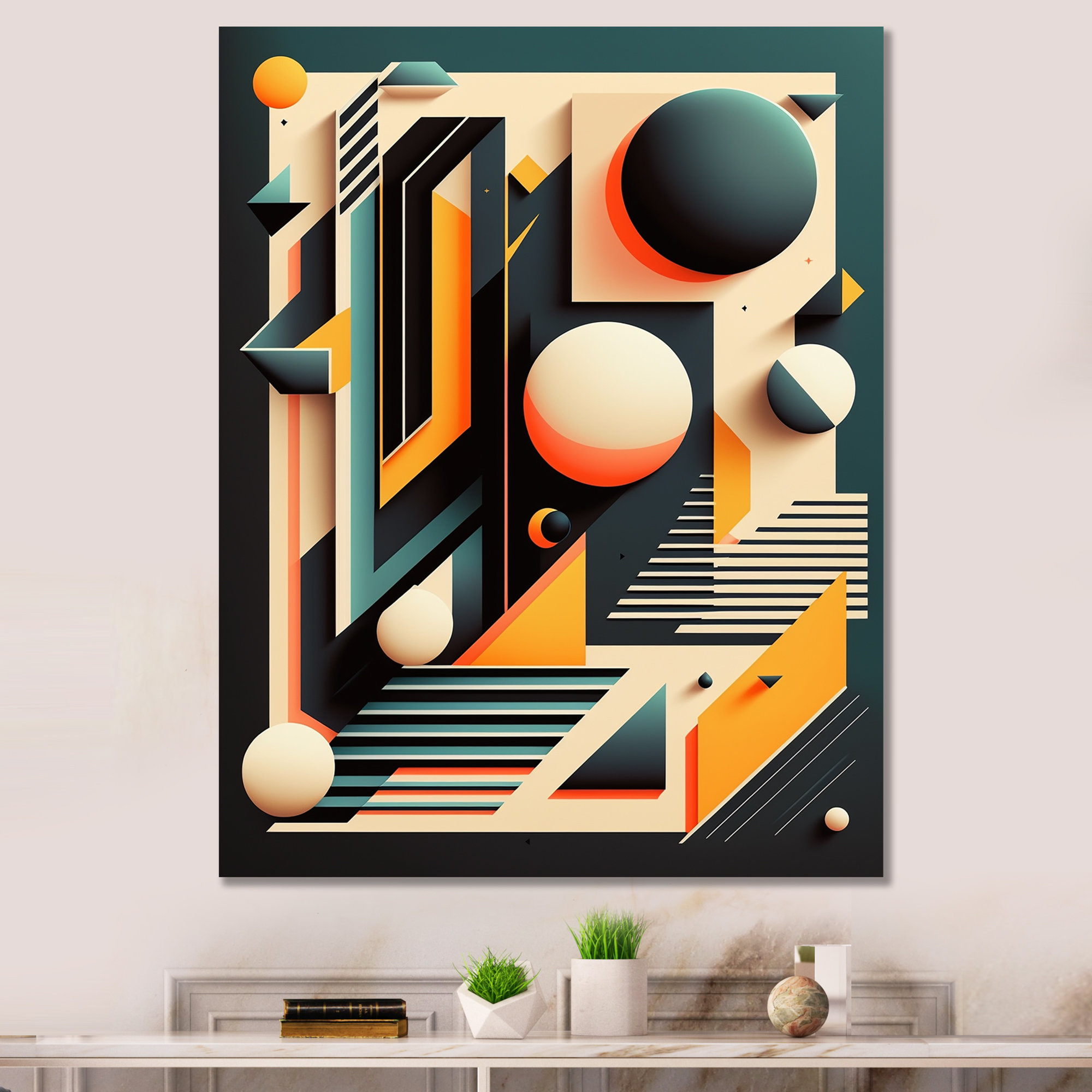 George Oliver Retro Elementary Geometrics I - Modern Geometric Metal ...