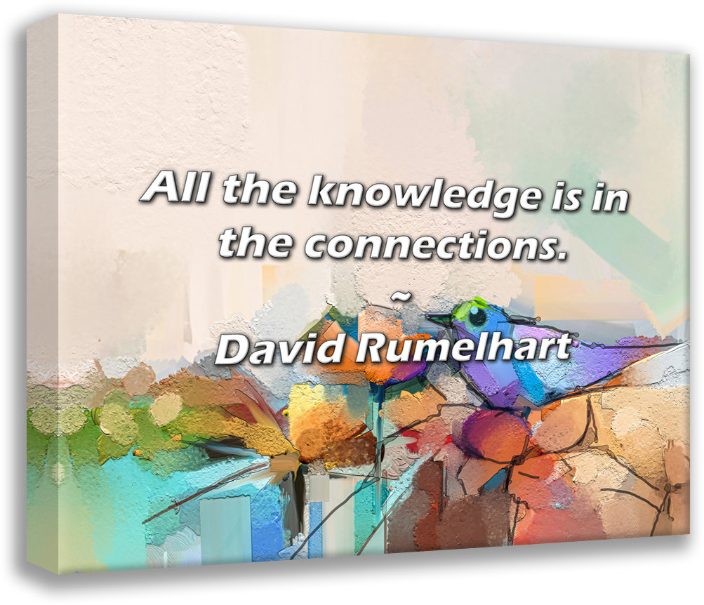 Latitude Run® Artsy Quote "All the knowledge is in the connections." By ...