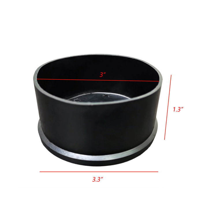 FixtureDisplays 3 Inches Pvc Chair Leg Caps Round Tube Floor Protectors ...