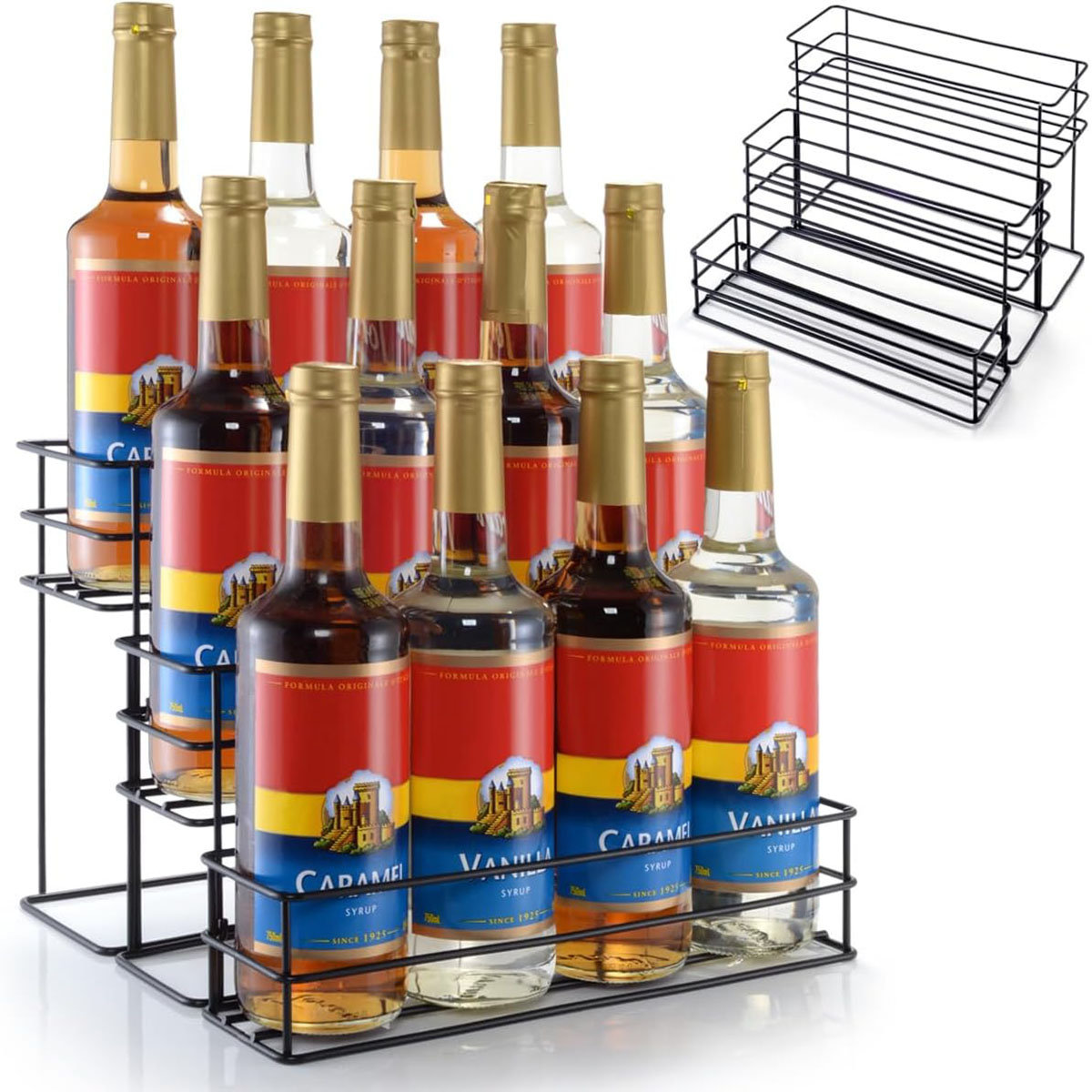 Mint Pantry® 12 Bottle Capacity Coffee Syrup Organizer 3 Tier Coffee ...
