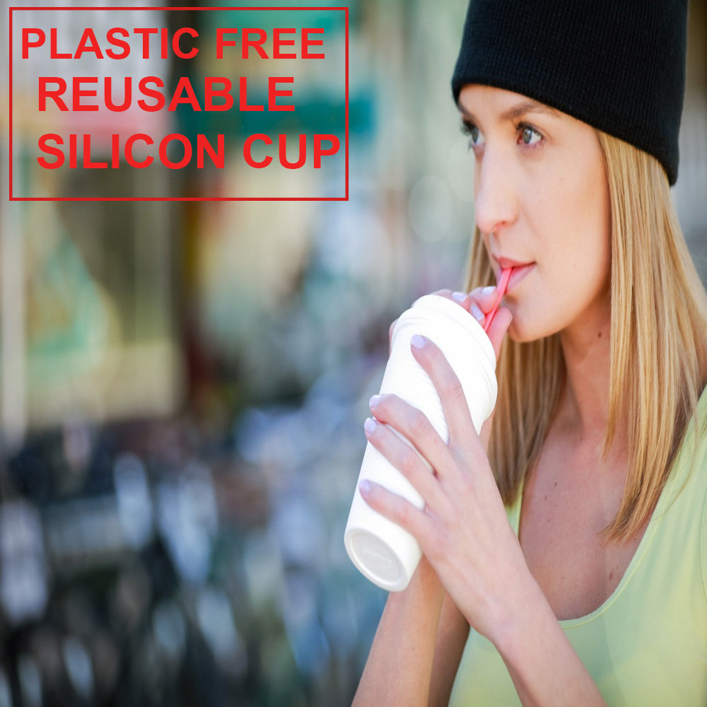 Ebern Designs ITPCINC Reusable Silicone Cups For Coffee With Lids ...