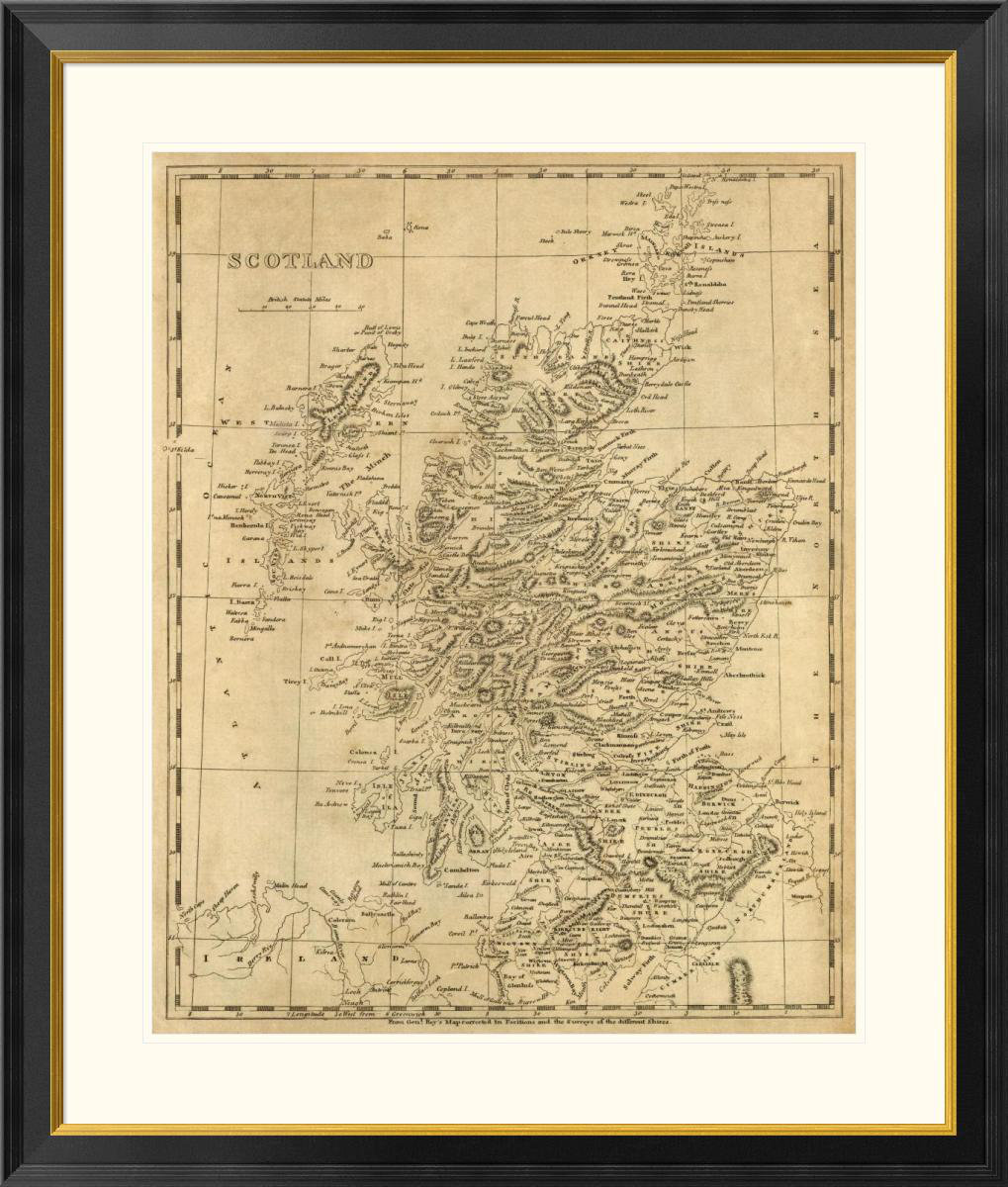 Global Gallery 'Scotland, 1812' by Aaron Arrowsmith Framed Graphic Art ...