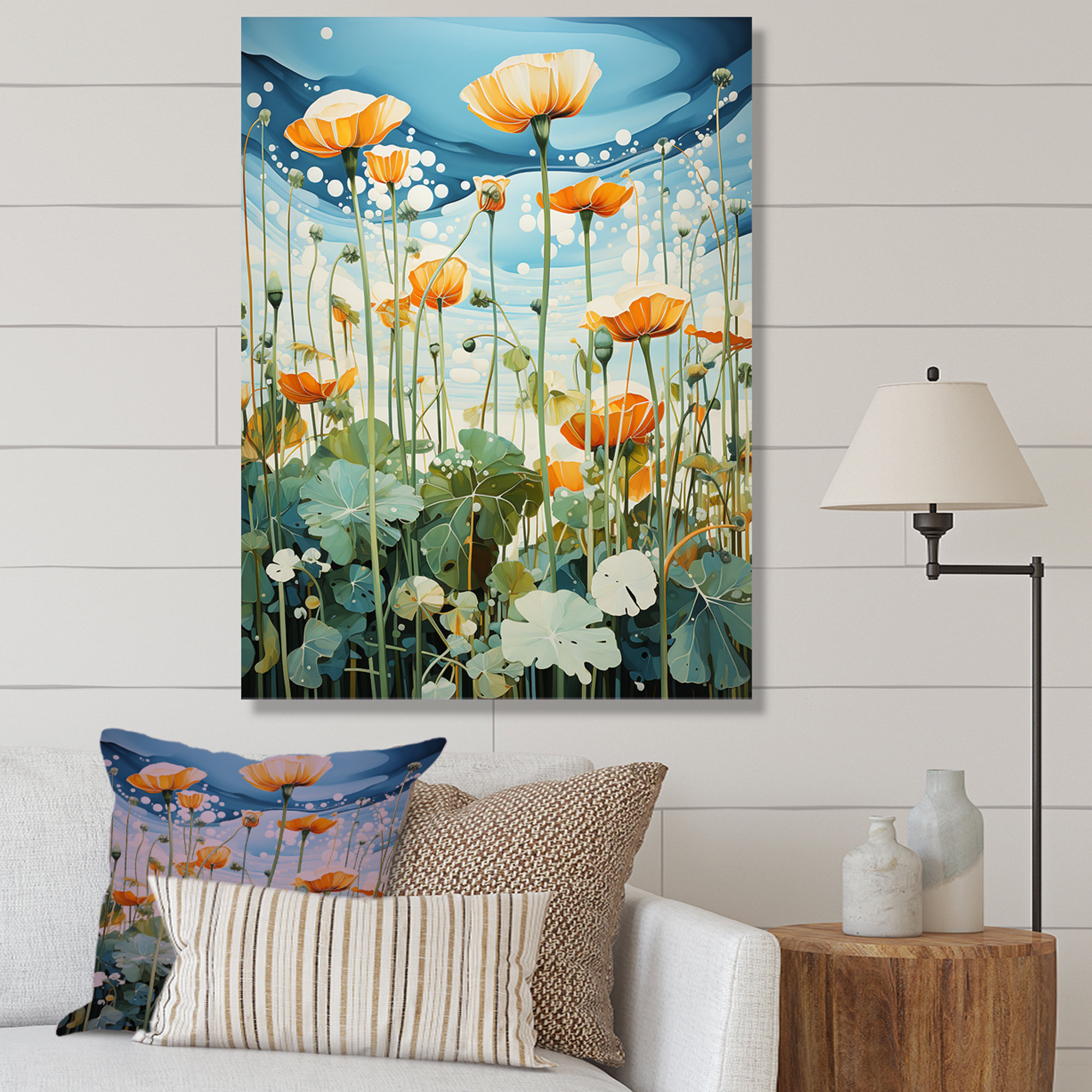 Winston Porter Orange Symbolic Growth Blooming Serenity Framed On ...