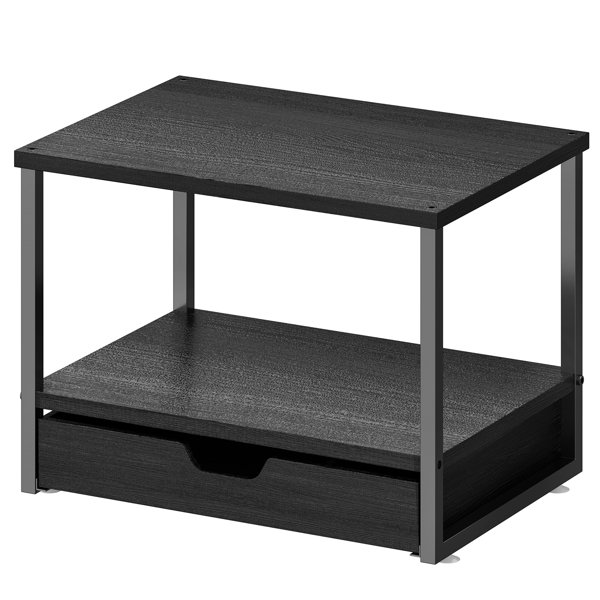 TOP OUT MIAMI, LLC 2 Tier Desktop Printer Stand With Sliding Wooden ...