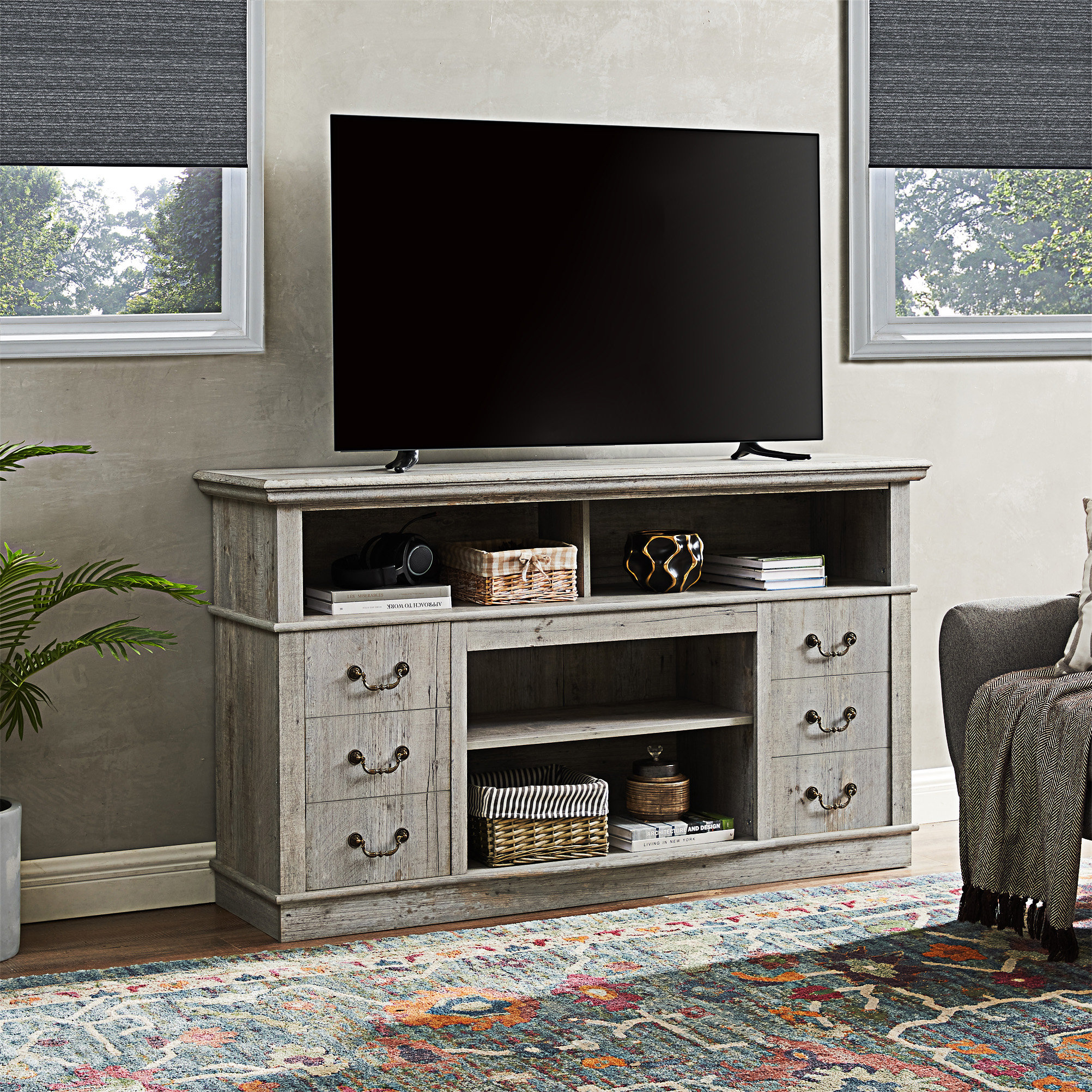 George Oliver Retro TV Stand With Storage For Tvs Up To 65'' Mid ...