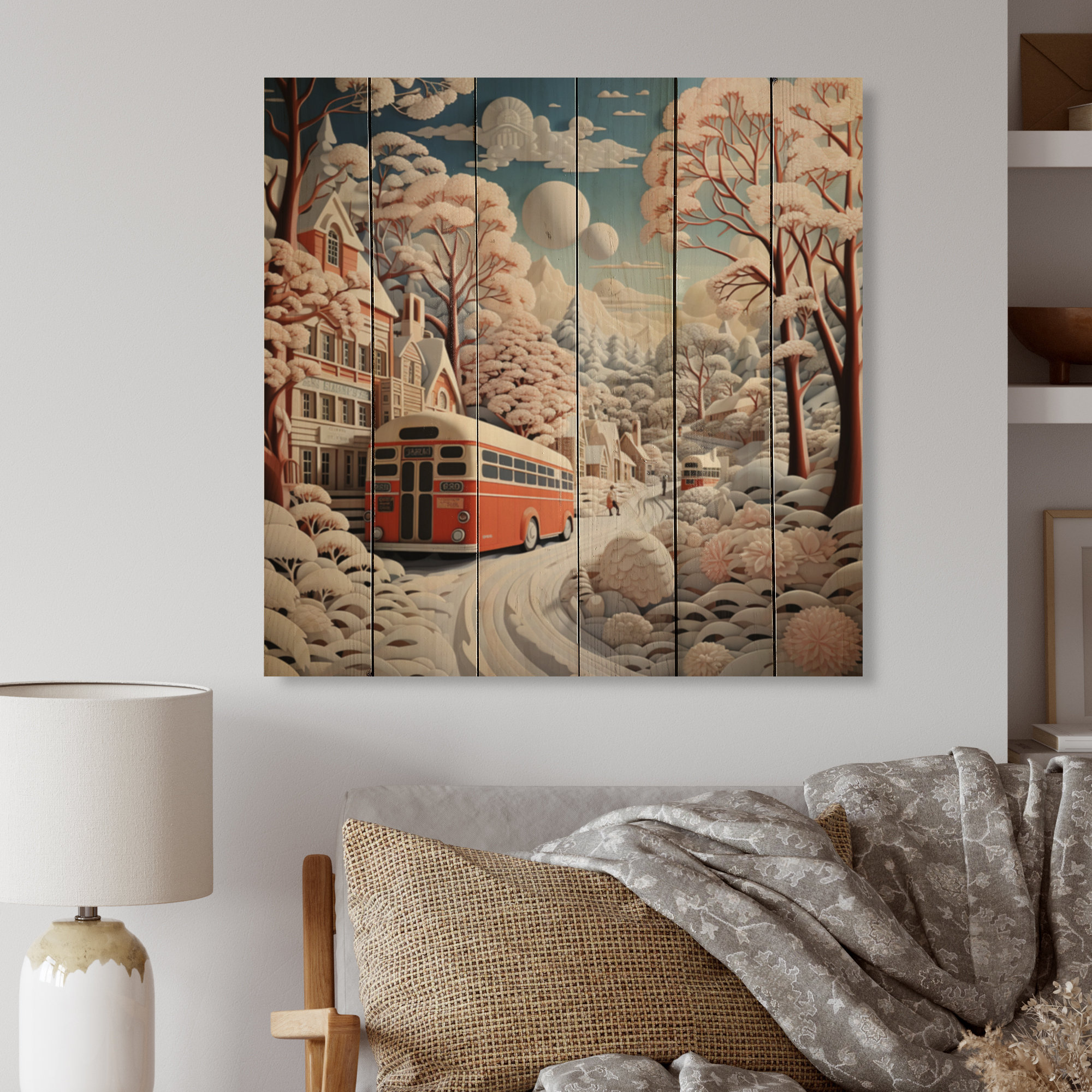 Red Barrel Studio Karmisha Winter Silent Wonderment Papercut On Wood ...