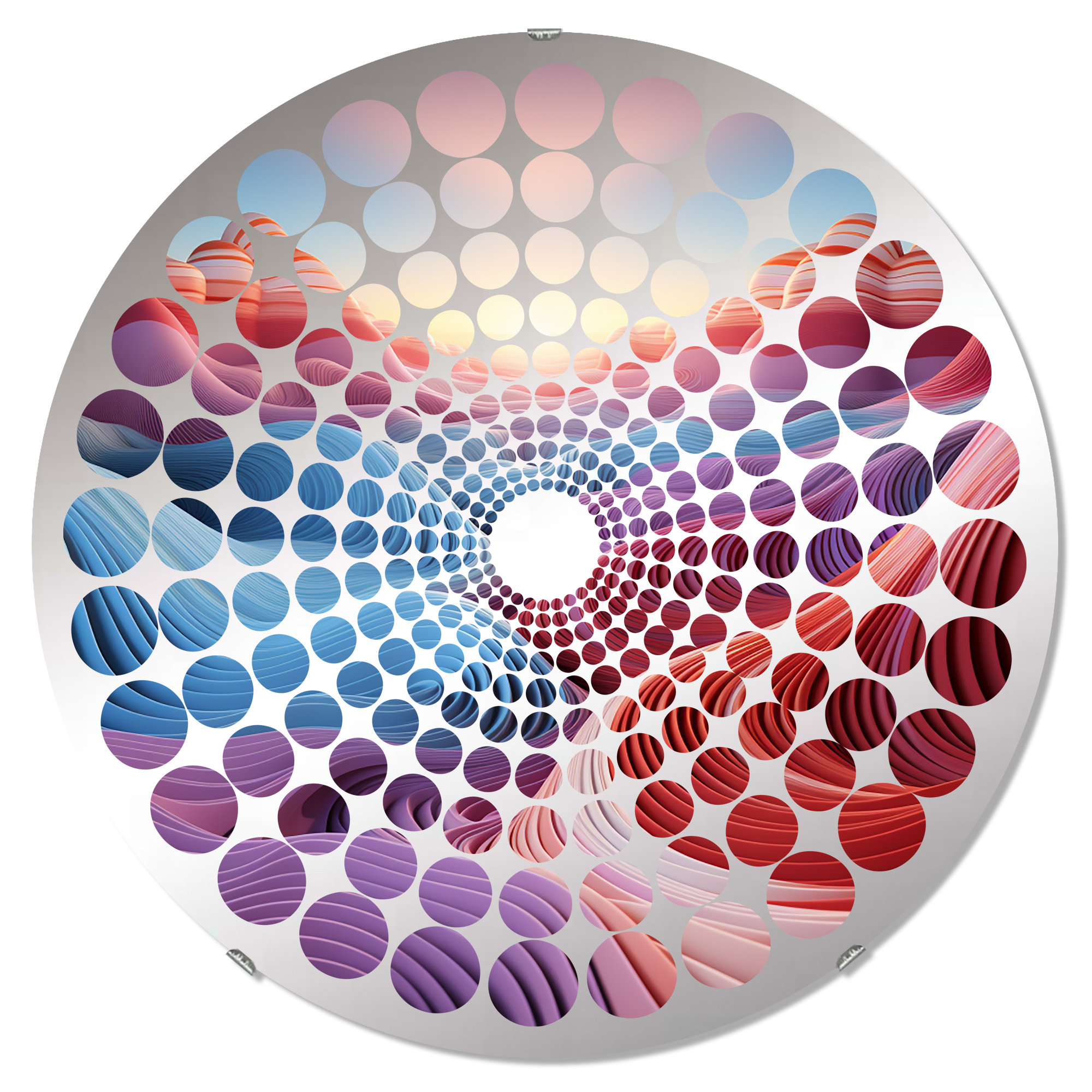 Design Art Multicolor Op Art Spectral Mirage - Radial Dot Decorative ...