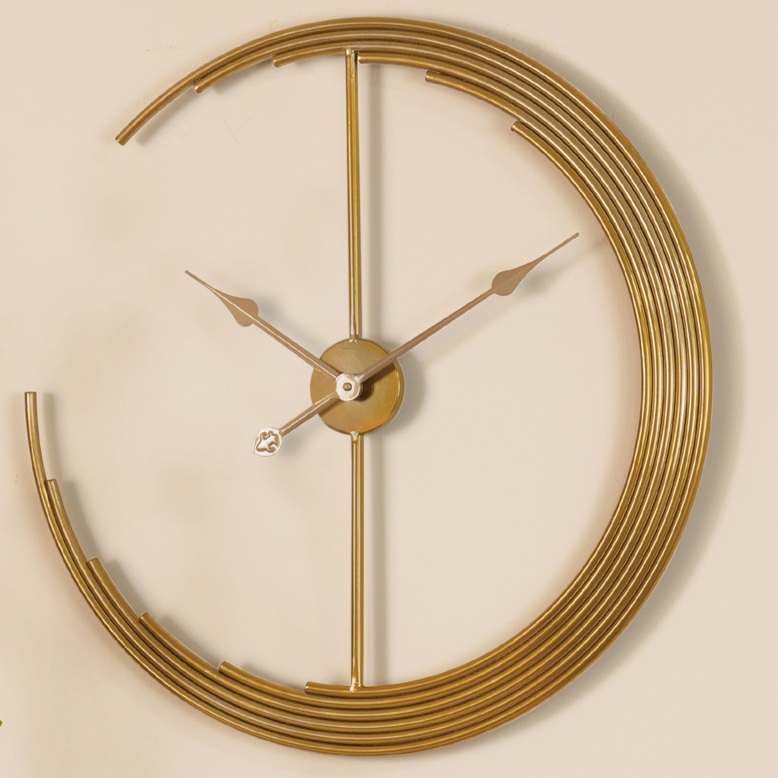 Mercer41 24 Inch Vintage Gold Brass Wall Clock, Roman Numeral Analogue ...