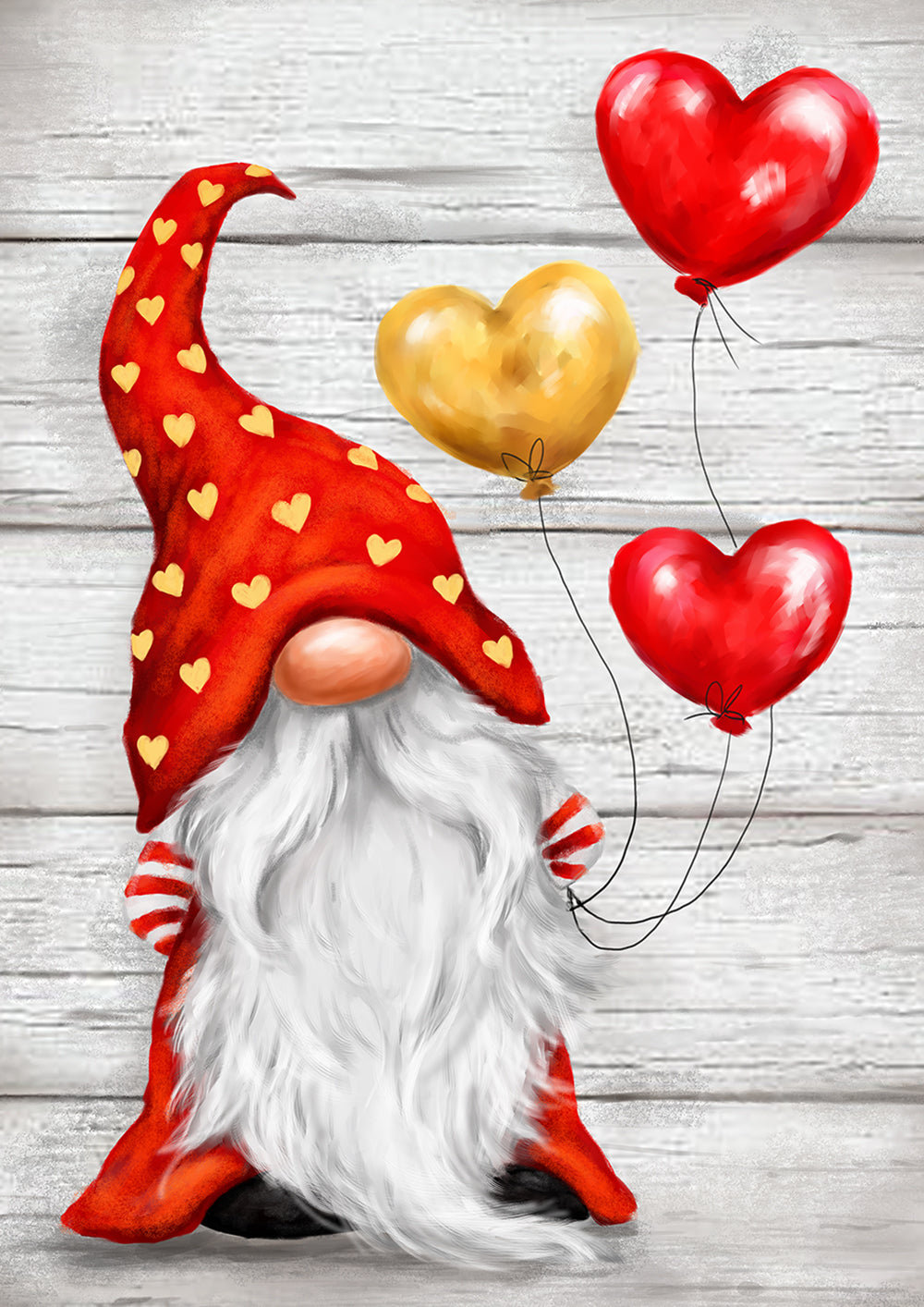 Toland Home Garden Toland Heart Gnome Inch Valentines FlagHearts Double ...