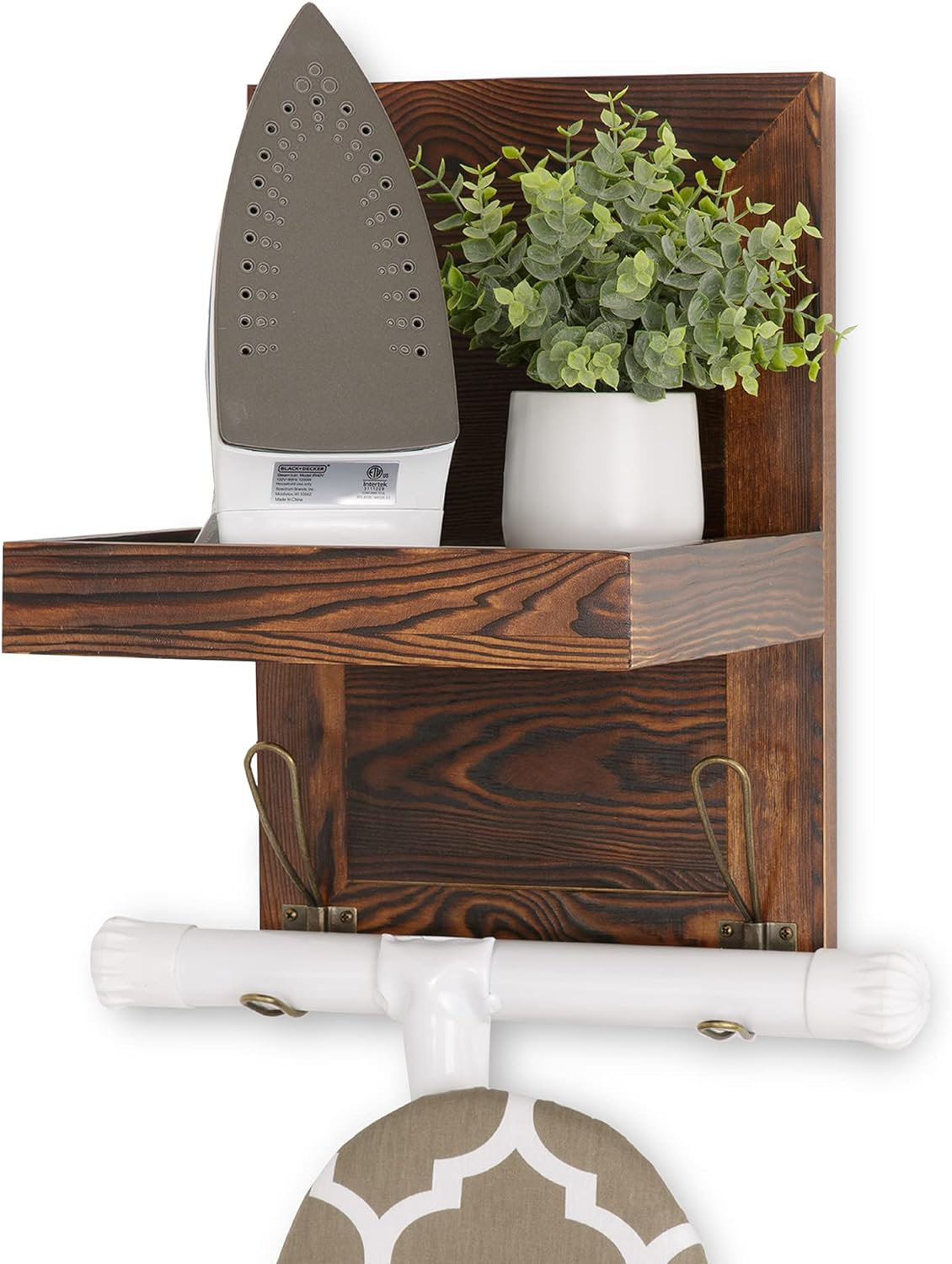 Fish hunter Wood Wall Mounted Iron Holder - Wayfair Canada