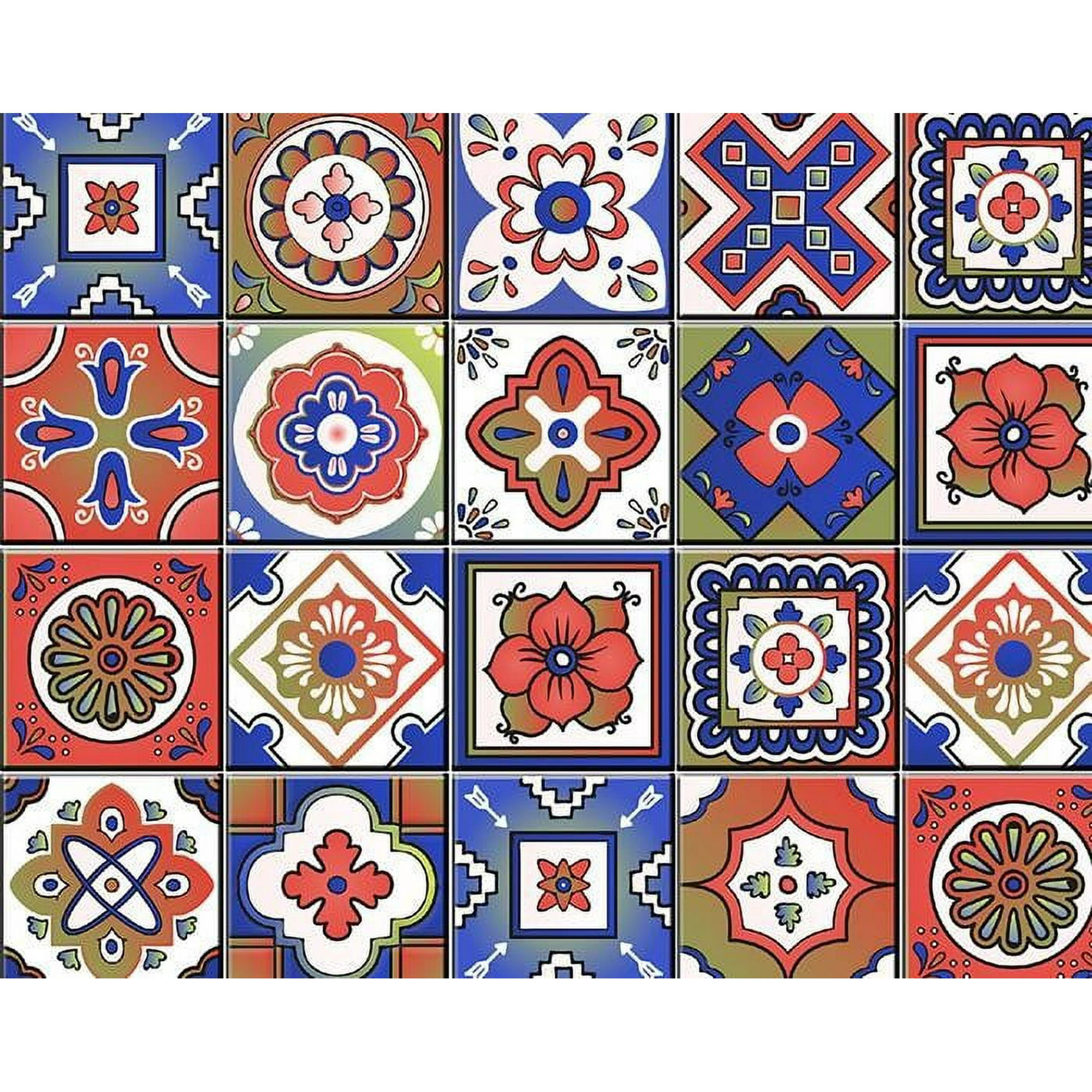 Lefancy.net Lefancy 7" X 7" Mediterra Terra Cotta Mosaic Peel And Stick ...