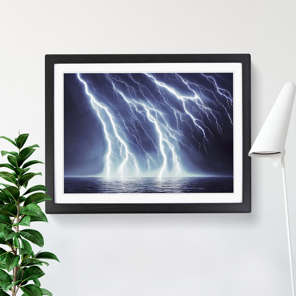 Metro Lane Fancy Lightning Bolt - Single Picture Frame Painting ...