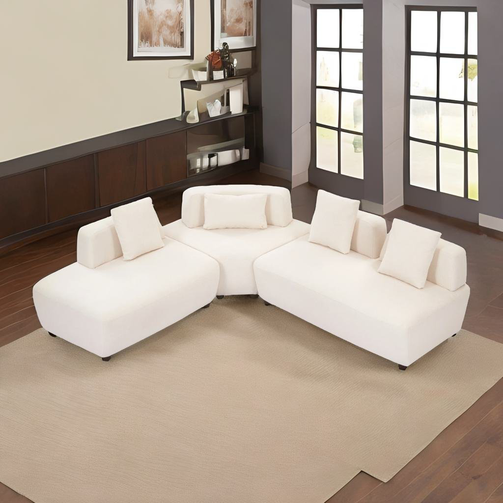 Latitude Run® 3-piece Sectional Sofa Free Convertible Sofa | Wayfair