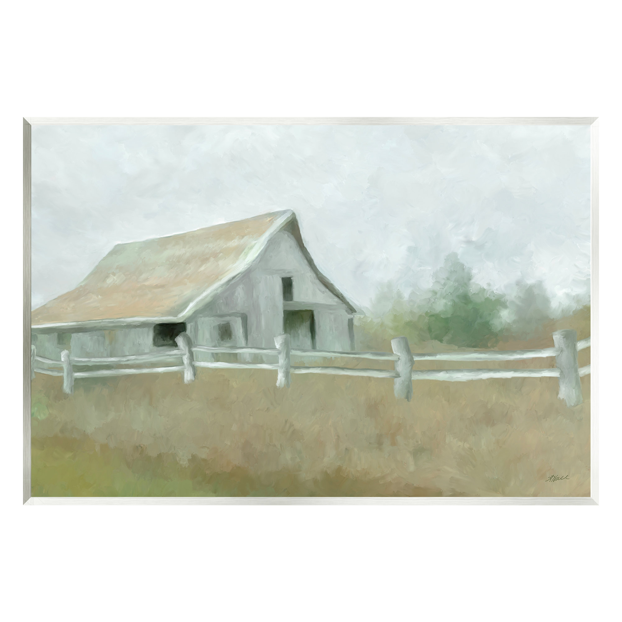 Stupell Industries Rural Farmland Fence On MDF by Amy Hall Print | Wayfair