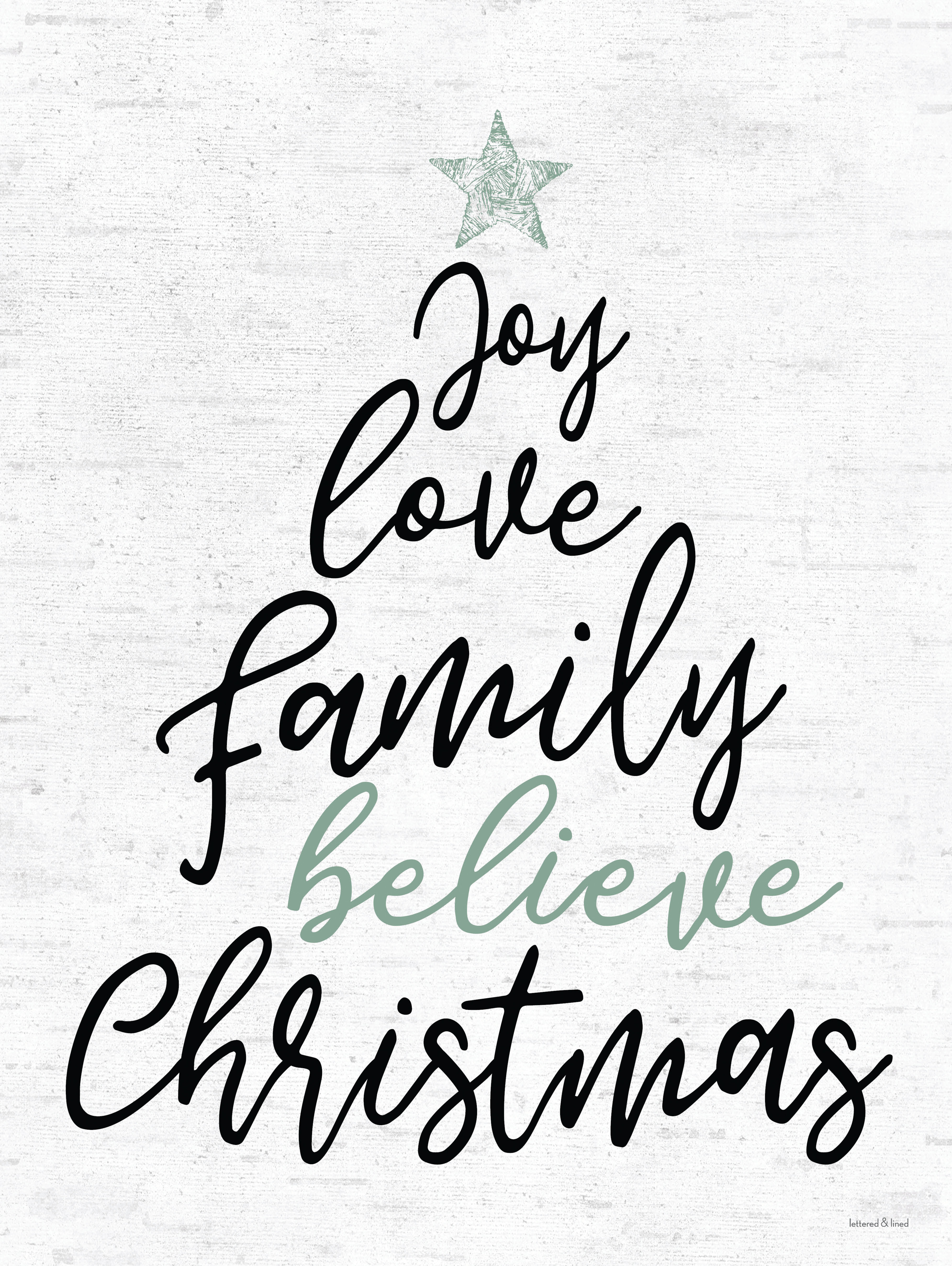 Trinx Christmas Tree Sentiments On Canvas by Lettered & Lined Print ...