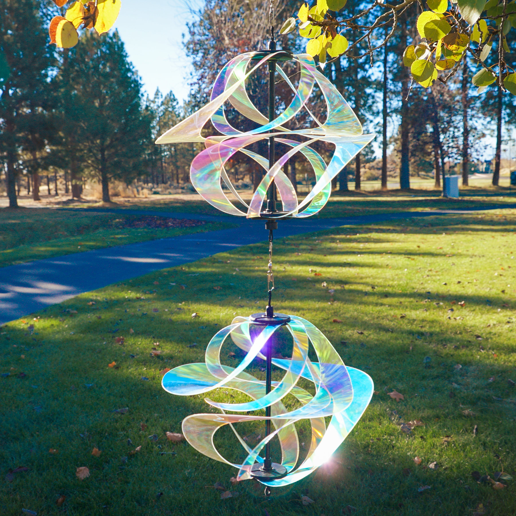 In The Breeze Iridescent Double Vortex Spinner - Wayfair Canada