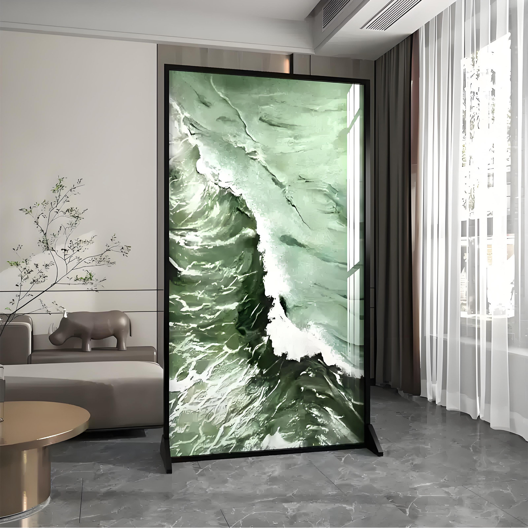 Ebern Designs Ocean Wave Crystal Divider | Wayfair