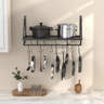 Prep & Savour Wall Mounted Pot Rack Kitchen 24 Inch Hanging Storage ...