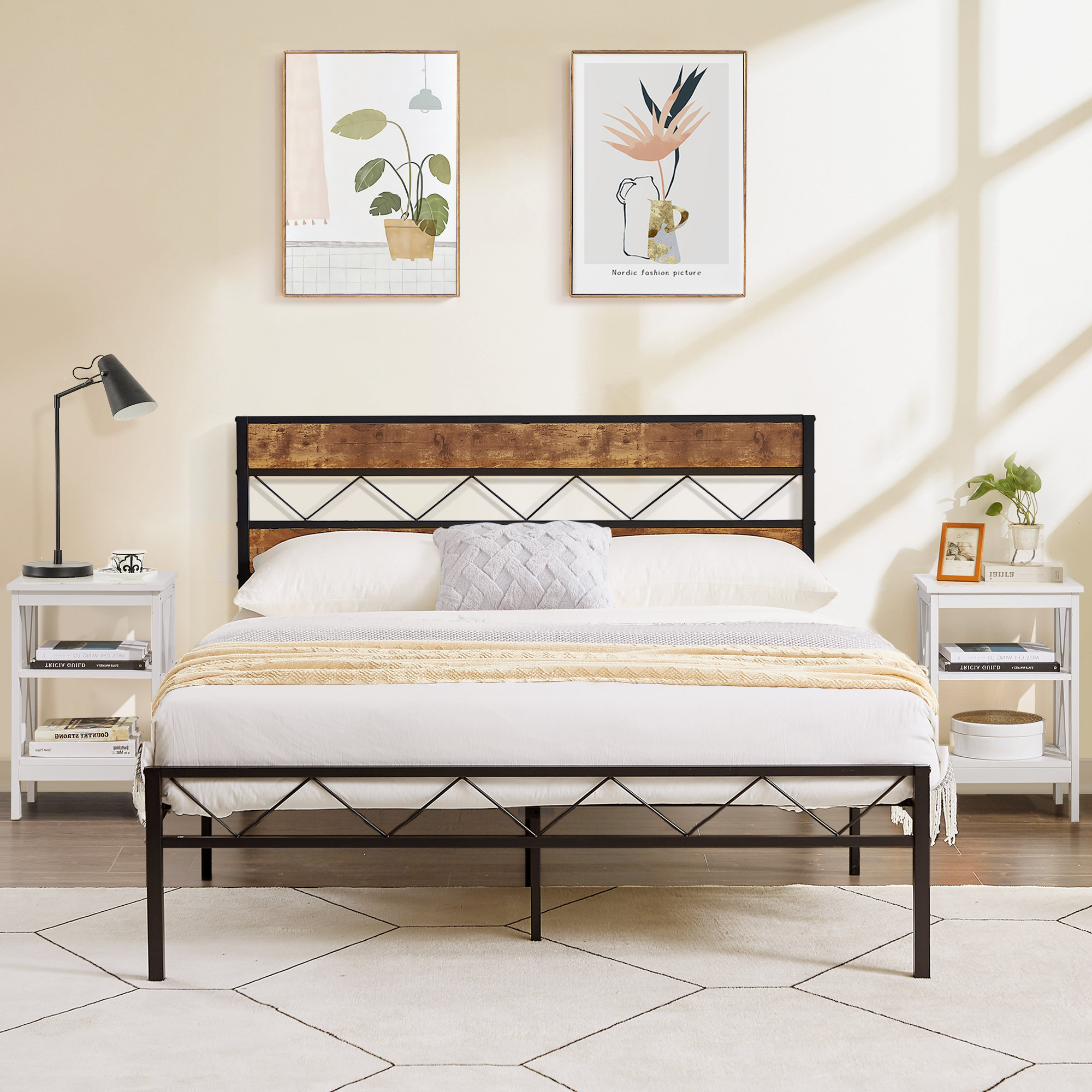 Breakwater Bay Bedroom Set Bed Frame And Nightstand & Reviews | Wayfair